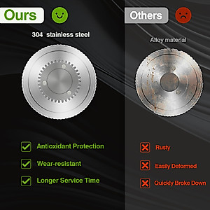 Manual Bread Slicer Versatile Hand-Crank Bread Slicer Manual Rotary Bread Slicer stainless steel slices for Butter, Chocolate, Sausage etc Adjustable Width 0.78'' for Homemade & Commercial Use