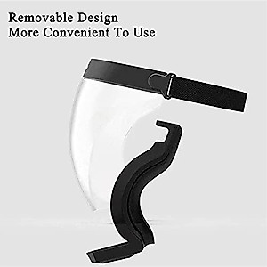 Full Face Shield, Super Protective Anti-Fog Transparent High-Definition Face Shield for Adults (Black)