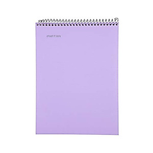 Mintra Office TOP BOUND Durable Spiral Notebooks (Lavender, Salmon, Sage Green, College Ruled 3pk)