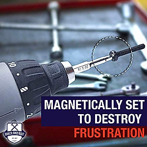 Allen Wrench Drill Bit Set (PREMIUM 24pc COMPLETE SAE and METRIC SET) /w Storage Case and Bit Holder - Hex Shank Magnetic Bit Set - THE GIFD COLLECTION - Fortified S2 Steel - Long 2in Heads for Drills