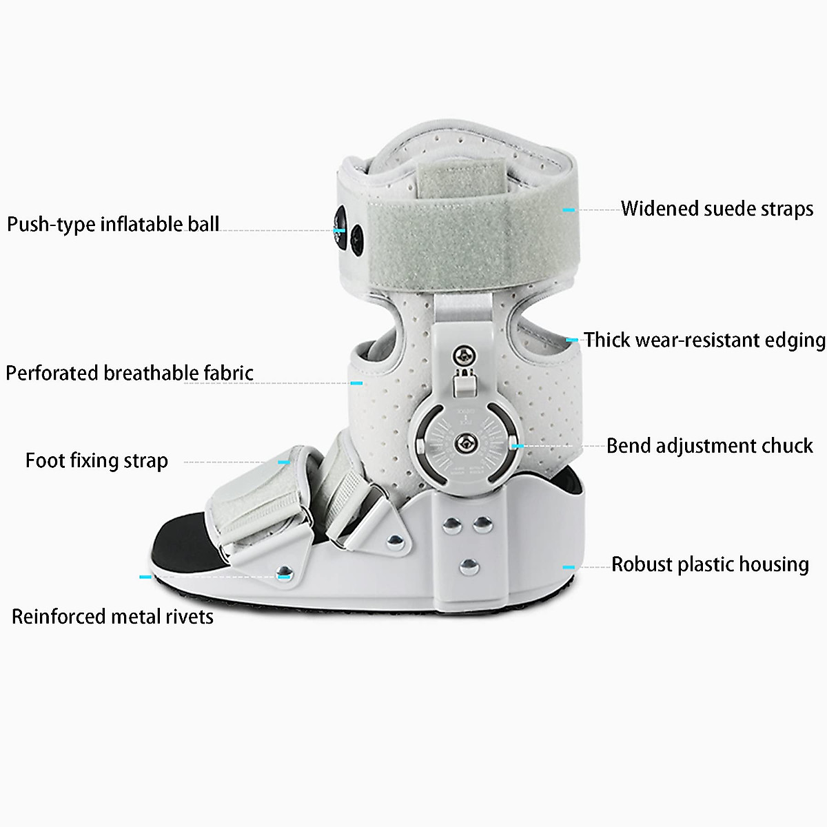 Walker Fracture Orthopedic ​Boot Short Toe Foot Ankle Injuries Fractures Sprains and Injuries Sprains Brace Direct Protection Healing Boot for Toe Medical Orthopedic Walker Boot,Middle