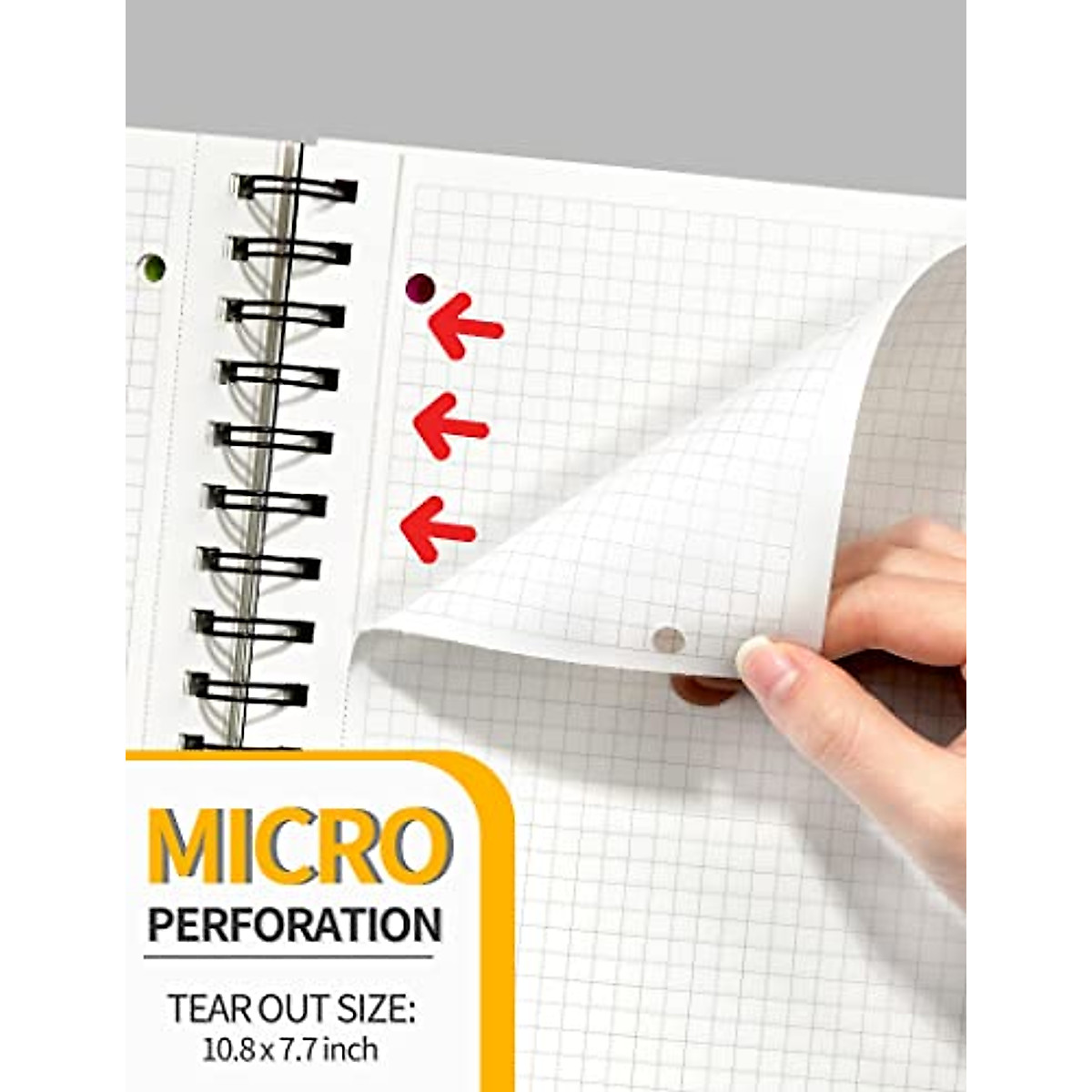 SUNEE 5 Subject Notebook College Ruled - 300 Pages, 8.2"x10.8", Spiral Lined Notebook with 5 Pocket Colored Dividers, 3-Hole Punched Paper, Purple Notebooks for School Supplies, Home & Office, Writing Journal