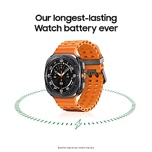 SAMSUNG Galaxy Watch Ultra 47mm LTE AI Smartwatch w/Energy Score, Wellness Tips, Heart Rate Tracking, Sleep Monitor, Fitness Tracker, GPS, 2024,Titanium Silver (Renewed)