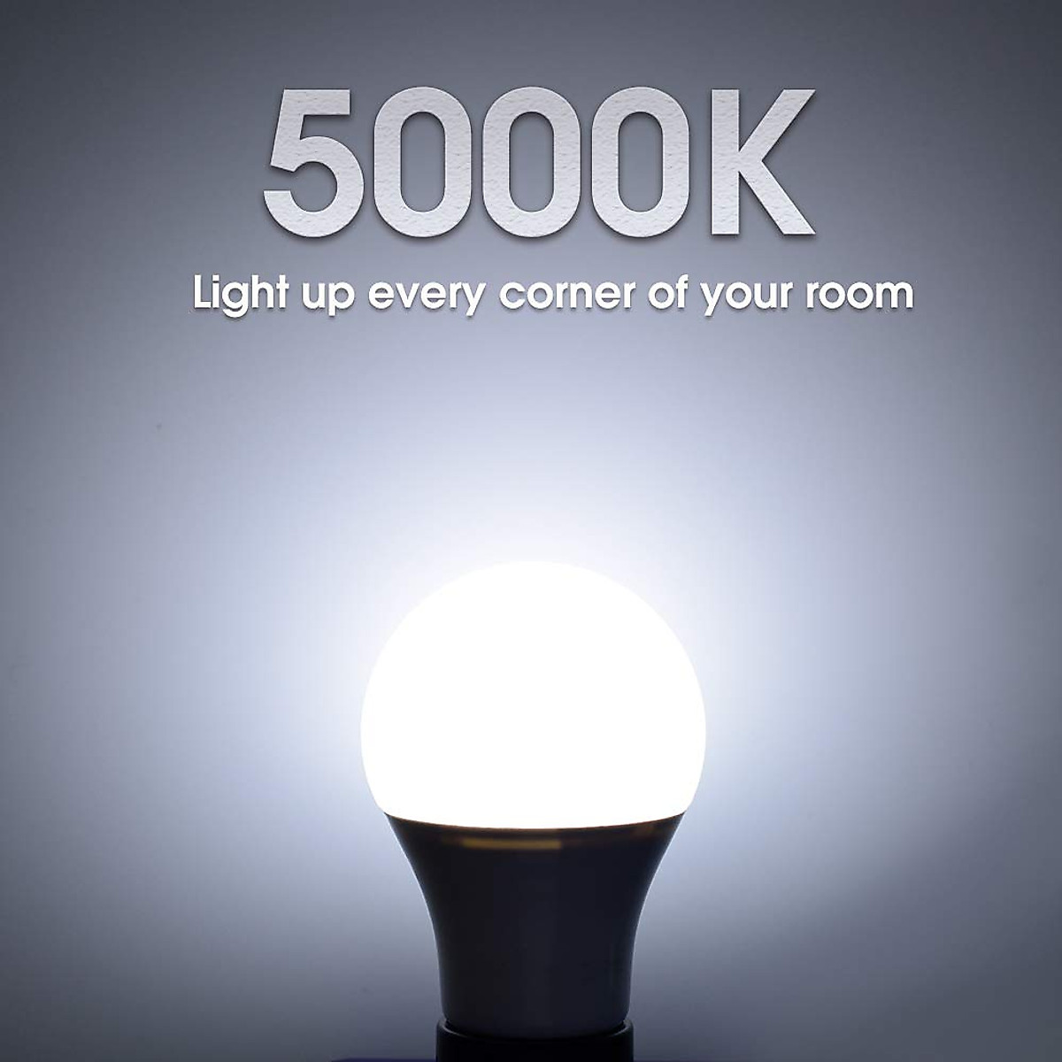 Energetic Light Bulbs 75 Watt, 1200LM Super Brightness, Daylight 5000K, E26 Standard Base, Non-Dimmable A19 LED Light Bulb, UL Listed, 4 Pack