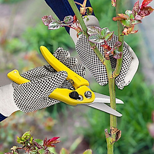MOSFiATA Bonsai Tools Set 19 Pcs, High Carbon Steel Scissor Cutter Shears Set, Gardening Trimming Tools Set with Pruning Shears, Gardening gloves, Training Wire, Garden Plant Tools with PU Leather Bag