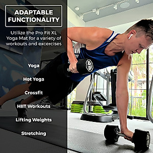 Mount Adams Pro Fit XL Yoga Mats, 74" x 26" x 6mm, Pack of 4, Bulk Durable Foam Exercise Mats, Non-Slip Extra Large Yoga Mat for Studios, Pilates, Cross Fit, and Weight Training, Navy