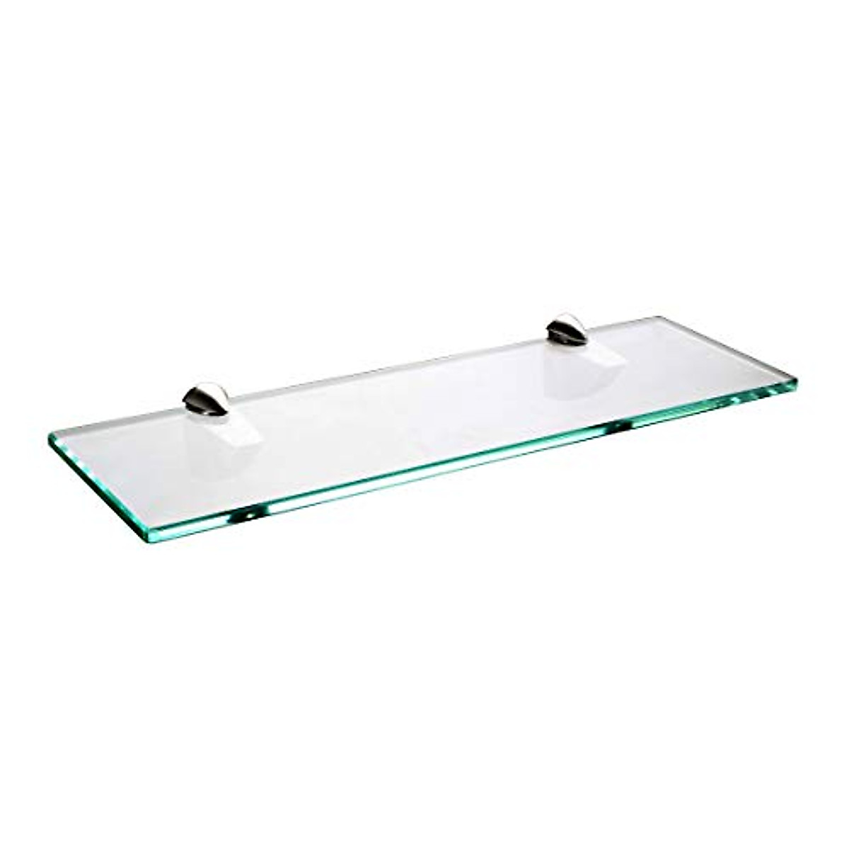 XVL 15 Inch Bathroom Glass Shelf Brushed Nickel