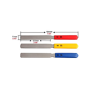 Holmer Bass Guitar Nut Files Double Edge Nut Slotting Files Set Fret Crowning Files Luthier Tools for P Bass Jazz Bass Guitar Set of 3Pcs.