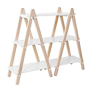 Babyletto Dottie Bookcase in White and Washed Natural