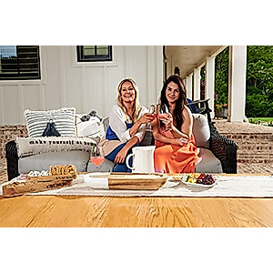 Mud Pie Tassel Fringe Pillow, Square, 20" x 20"