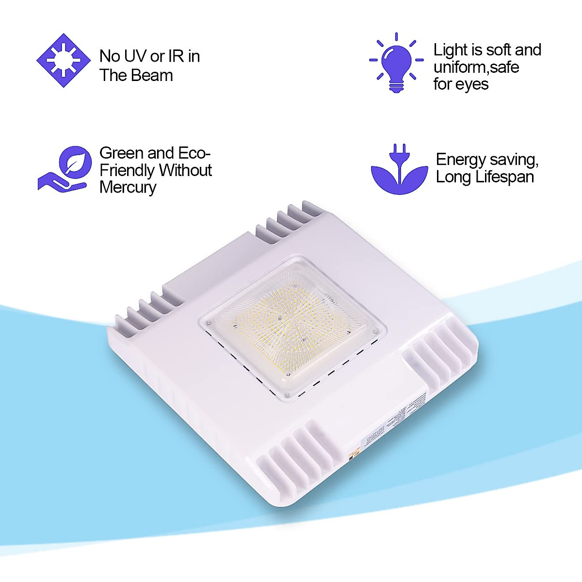 4 Pack HOLDWILL LED Canopy Lights 150w 21000lm 5700K 750W HID/MH Equivalent,Die Cast Aluminum Waterproof IP65 Daylight White Canopy for Outdoor Gas Station Warehouse Store Workshop Lighting