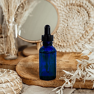 Super Z Outlet 1oz Glass Bottles with Glass Eye Dropper Dispenser for Essential Oils, Kitchen Tools, Chemistry Lab Chemicals, Colognes & Perfumes (6 Pack) (Cobalt Blue)