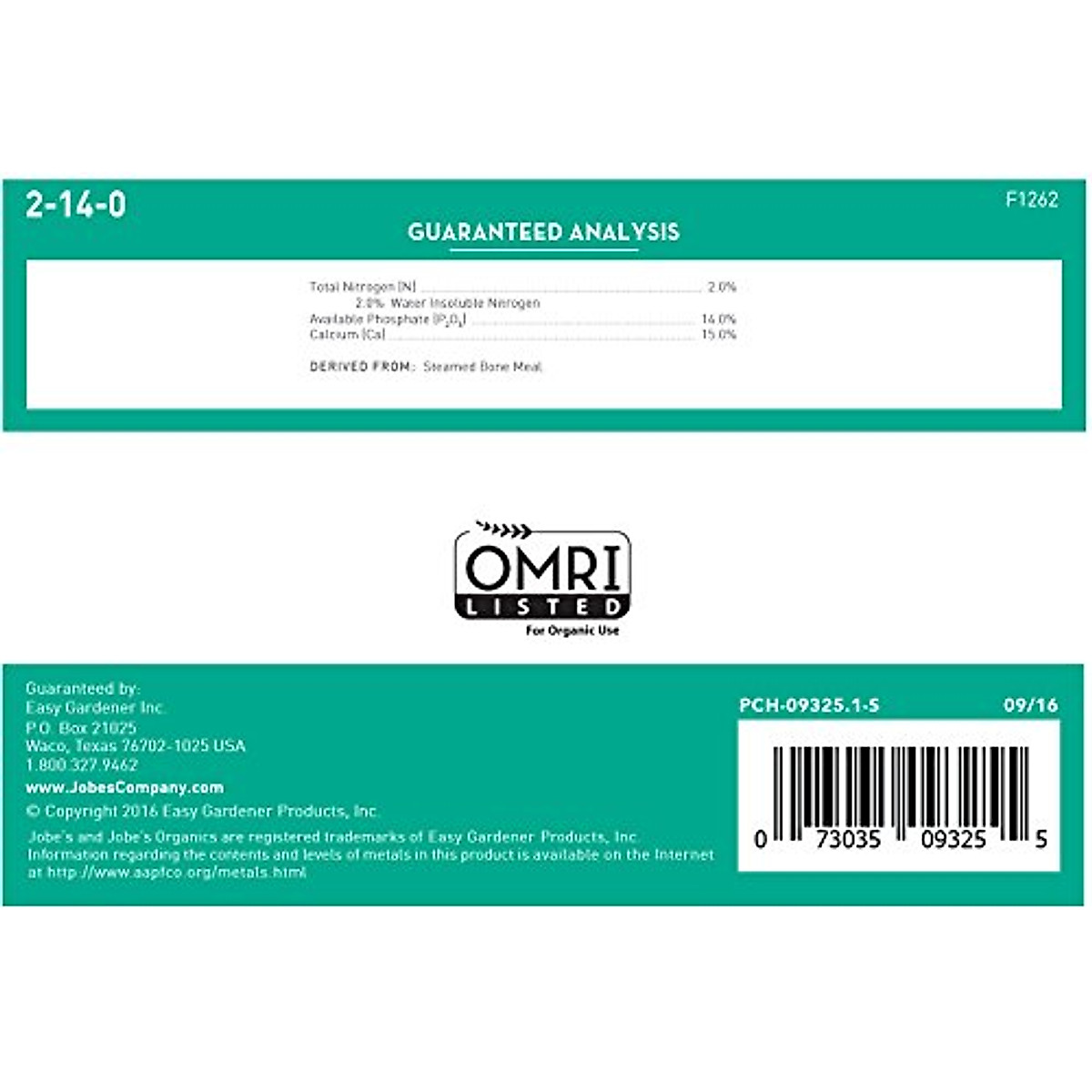 Jobe’s Organics 09326, Plant Food, Bone Meal, 4lbs