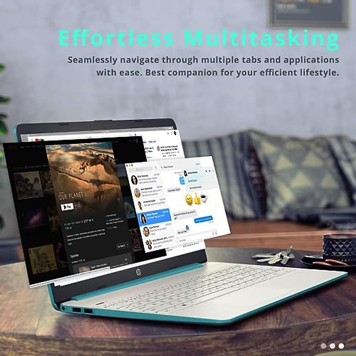 HP 2022 15.6" FHD Laptop, AMD Ryzen 5-5500U Processor, AMD Radeon Graphics, 32GB RAM, 2TB PCIe SSD, HD Webcam, Bluetooth, Wi-fi, Win 11, Blue, 32GB SnowBell USB Card