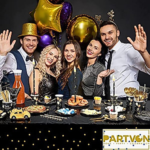 24 Pieces Birthday Candles Black Gold Cake Candle Cupcake Candles for Birthday Anniversary Graduation Retirement New Year Party Decoration