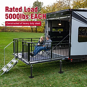 2pcs Heavy Duty RV Slide Out Support Jacks Adjusts from 20" to 42", 5000lb Capacity with Flat Bottom Slide-Outs for RV, Camper and Travel Trailer. (20" to 42")