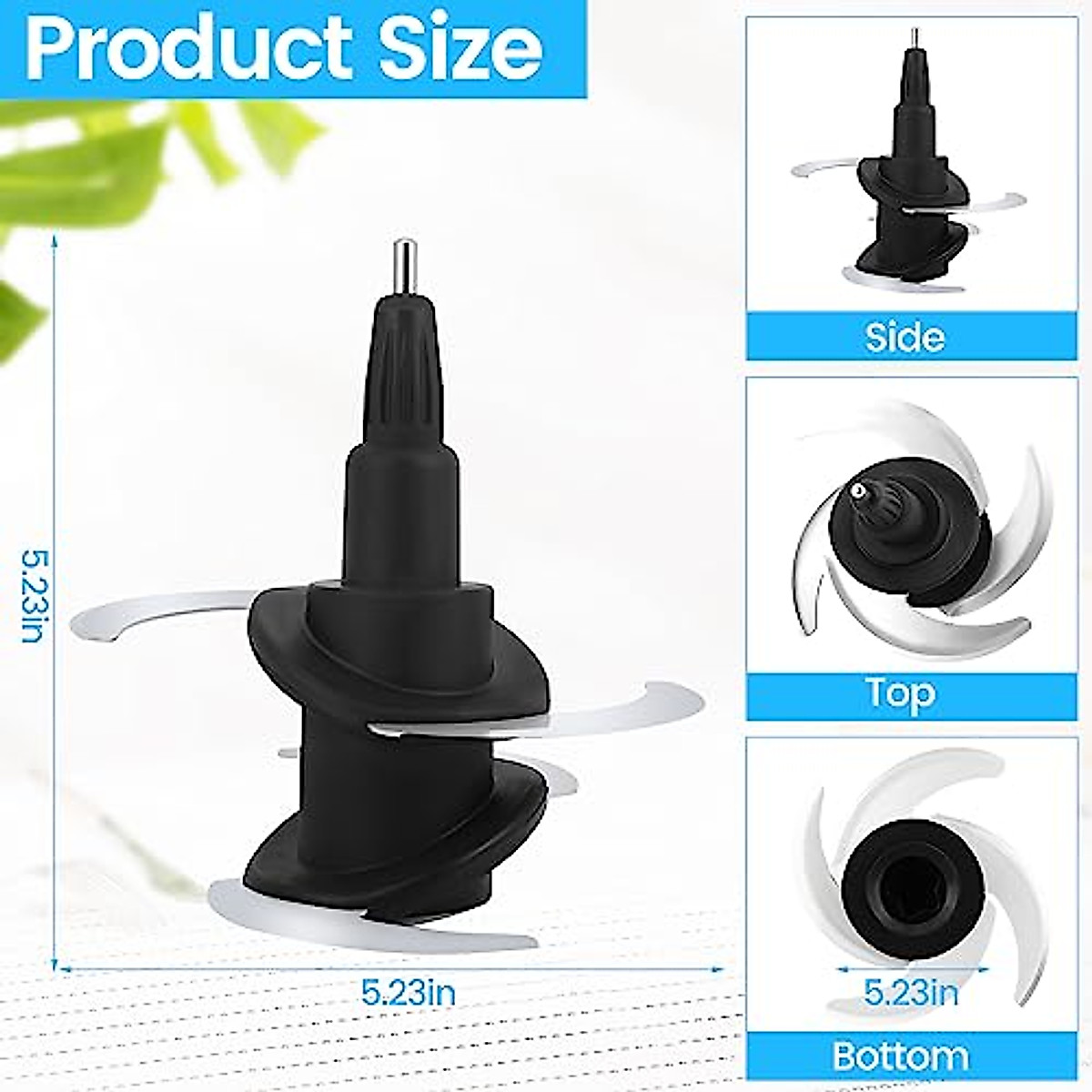 Replacement Blender Blade - 4 Blade Replacement for Ninja 64 oz 72 oz Food Processor Bowl CT682SP BL681A BL682 BL770 BL770AMZ BL772 BL910 BN600 BN601 BN800 BN801