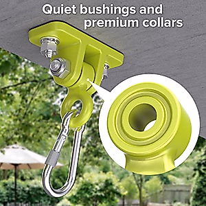 Swing Hangers for Wooden Sets Pack of 2 Heavy Duty Swingset Hardware with Locking Hooks for Porch, Patio, Playground Indoor/Outdoor by Highpro