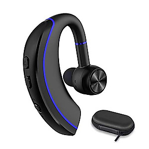 NANAMI Bluetooth Headset, Bluetooth Earpiece V5.0, 320Hrs Ultralight Headphones with Rotatable Mic, Hands-Free Earphones, Noise Cancelling, in-Ear Earbuds for iPhone Android Cell Phone/Laptop/Trucker