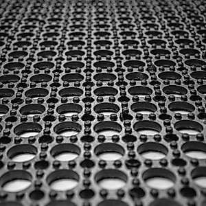 Yesland Rubber Door Mat 35 x 23 Inches, Durable Restaurant Kitchen Non-Slip Bar Drainage Utility Floor Mat, Ideal Entry Way Doormat for Home and Garden & Indoor Outdoor Wet Area