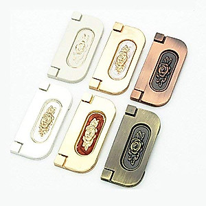 LMZJLU Simple Modern Invisible Cabinet Handle with Rose Pattern Cupboard Pulls Drawer Handles Office Furniture Hardware Concealed Handle- 10pcs