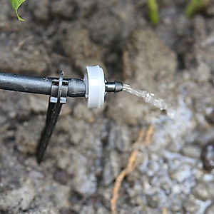 Lxcom Lighting 1 Gallon Drip Emitters Pressure Compensating Irrigation Drippers Steady Flow Drippers Irrigation Emitters for Home Agricultural Garden Lawn,50 Pack(Gray)