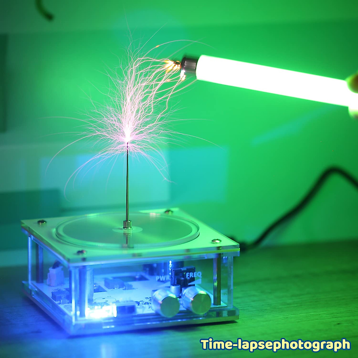 Joytech Music Tesla Coil Arc Plasma Loudspeaker Wireless Transmission Experiment Desktop Toy Model SSTC SS03