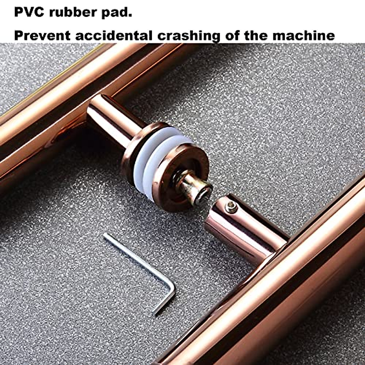 SUCHETA Rose Gold Modern Door Handle for Interior & Exterior Doors