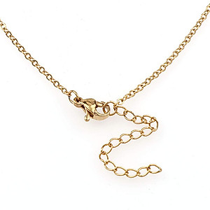 YWLI Miraculous Medal, Virgin Mary Necklace, Religious Gifts for Women, Golden Stainless Steel Necklace Inlaid Zircon Pendant, Fashion Religious Jewelry, Gifts for Women