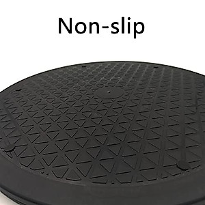 4pcs 12inch Lazy Susan Turntable Heavy Duty Rotating Swivel Stand with Steel Ball Bearings for Model Plants Crafts TV Monitors, Black