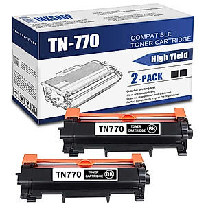 TN770 Compatible TN-770 Black High Yield Toner Cartridge Replacement for Brother TN-770 DCP-L2550DW MFC-L2710DW HL-L2350DW HL-L2370DW HL-L2390DW Toner.(2 Pack)