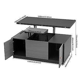 Lift Top Coffee Table with Storage Extendable Desktop, Perfect for Living Room