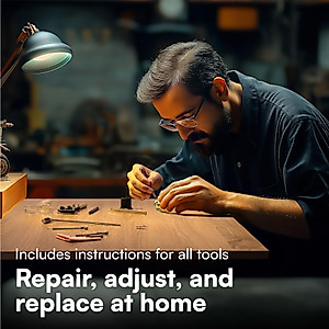 H&S Alliance Watch Repair Tool Kit - Watch Link Removal Kit - Tools & Kits for Sizing w Pin & Back Removal - Case Opener - Resizing Strap Band Adjustment - Link Remover - Box Case