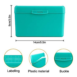 Index Card Holder 3x5, EHME Index Card Box 4 pcs, Business Card Organizer Case, Rolodex Card Holder, 3x5 Flash Note Card Holder 4 Packs, 350 Cards Capacity Box