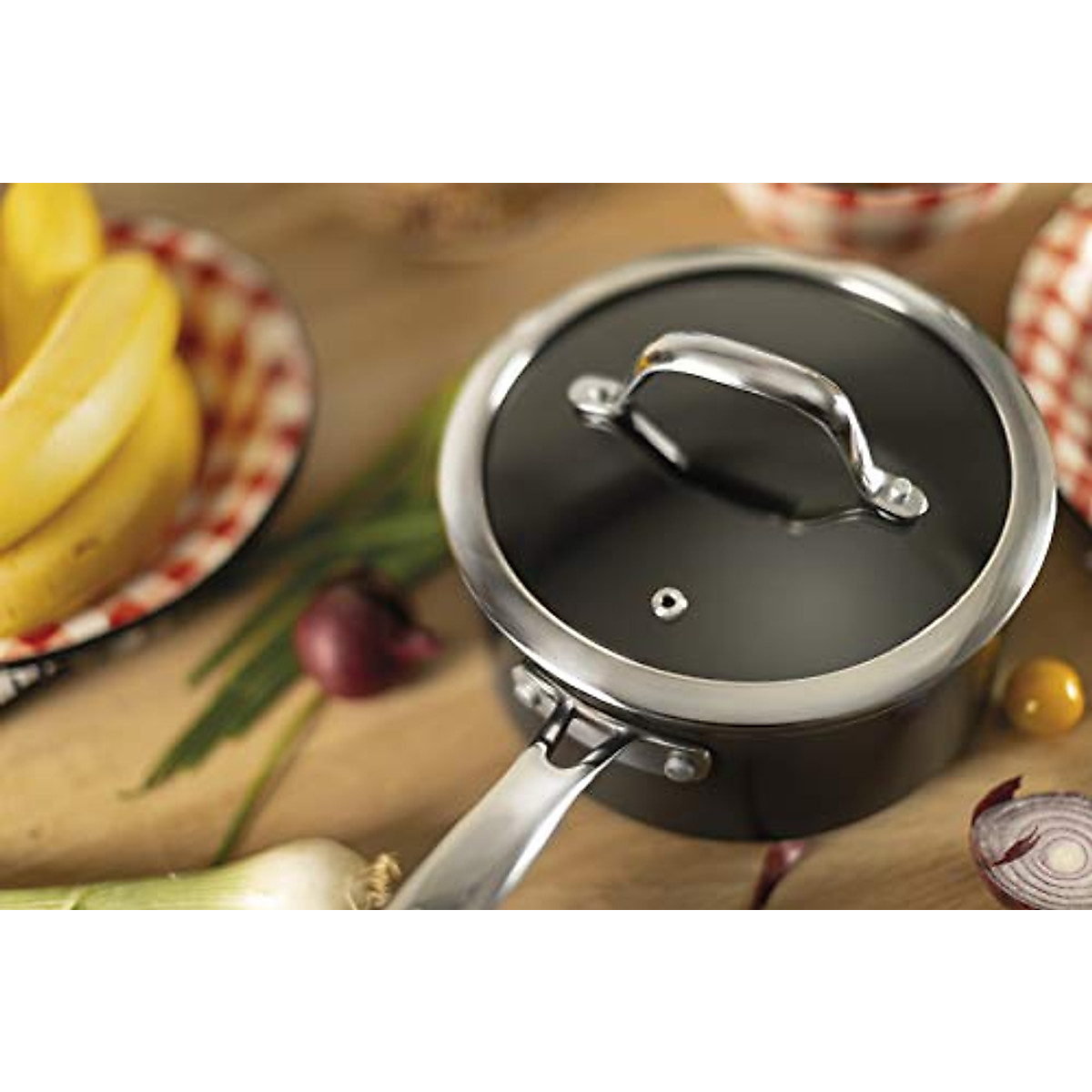 Kuhn Rikon Easy Pro Non-Stick Saucepan with Glass Lid, 7.05 inch/18 cm