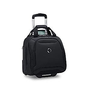 DELSEY PARIS Sky Max 2.0 Softside Two Wheel Under Seat Luggage, Black, Carry-on 15 Inch