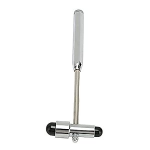 Neurological Massage Hammer, Silicone Neurological Diagnostic Hammer Skin Friendly Zinc Alloy T Shaped for Health Examination
