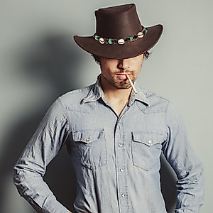 phnydreg 8PCS Cowboy Hat Bands Ethnic Western Hat Bands for Cowboy Hats Beaded Hat Bands for Women Cowgirl Men