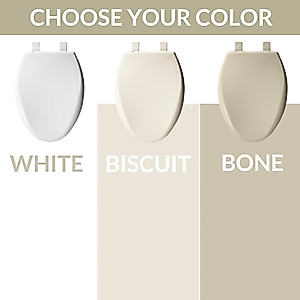 MAYFAIR 887SLOW 000 Affinity Slow Close Removable Plastic Toilet Seat that will Never Loosen, Providing the Perfect Fit, ROUND, Long Lasting Solid Plastic, White