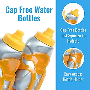 247 Viz Running Hydration Belt - Running Fanny Pack with Water Bottle Holder-Adjustable Running Belt with Water Bottle Holder And Pouch - Water Bottles and Runners Reflective Gear for High Visibility