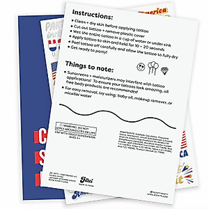 xo, Fetti Fourth of July Decorations Tattoos - 34 styles | Red White and Blue Party Supplies, 4th of July, USA Flag, Memorial Day, Independence Day, Labor Day