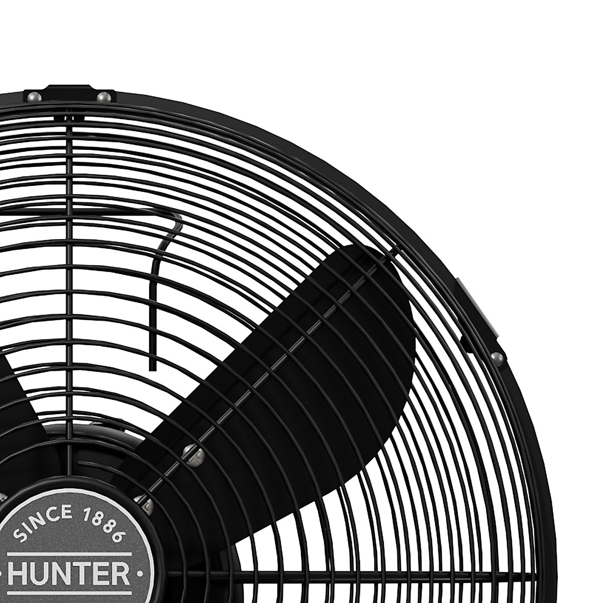 Hunter Classic D12 Portable Desk Fan 12 inch, 3 Speed, Matte Black, 97314