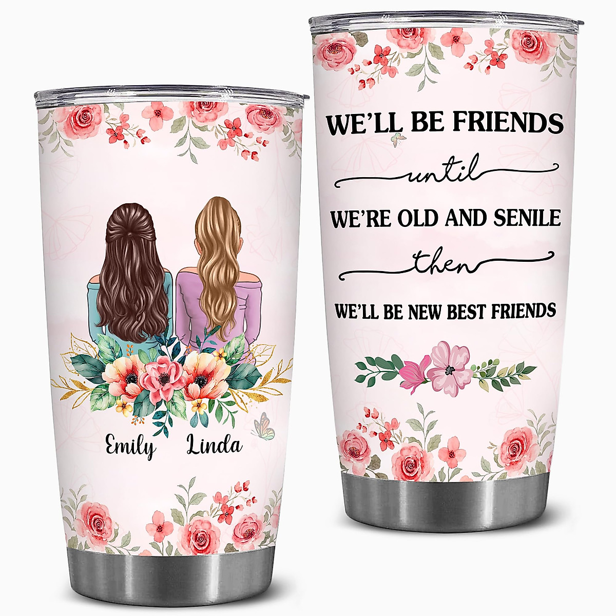 VUNVUT86 Personalized Bestie Gifts - Mother's Day Gifts For Best Friend, Bestie, Sister, BFF, Her - We Will Still Be Friend Tumbler - Birthday, Christmas Friendship Gift For Friends