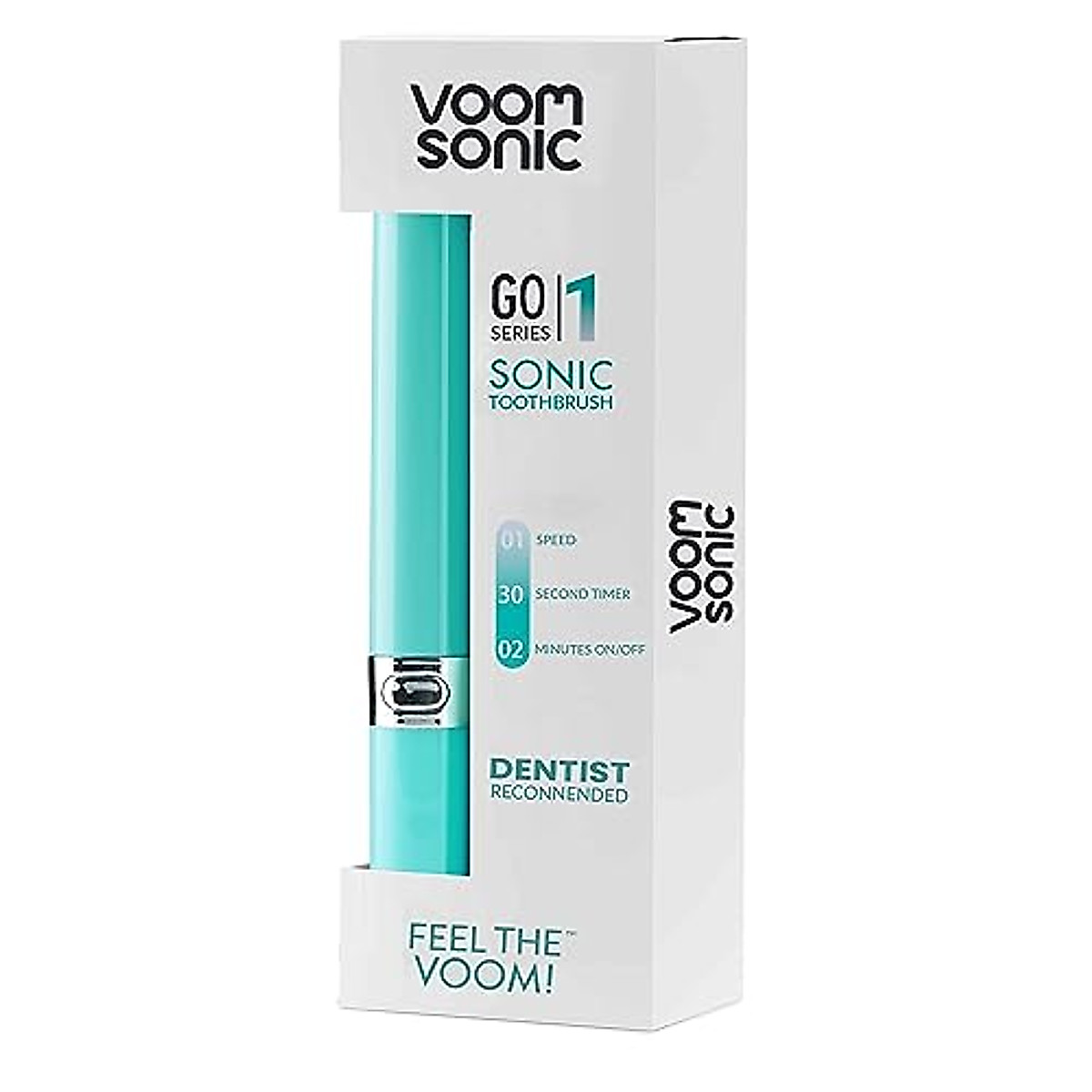 Voom Sonic Go 1 Series Travel Electric Toothbrush | Travel Toothbrushes - Battery Operated Toothbrush for Adults & Kids, Dentist Recommended Toothbrush, Portable w/ 2 Minute Timer