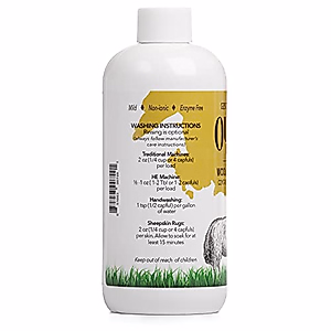 Outback Gold Wool Wash, 16 oz, Original Scent, Plant Based Laundry Detergent for Delicates, Sheepskin, Silk, Baby Items, Mild Liquid Soap with Lanolin