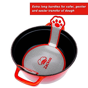 Zackoo Silicone Baking Mat for Dutch Oven Baking - Long Handles Bread Baking Sling Transferable Dough - Easy to Clean -Environmentally Friendly Alternative to Parchment