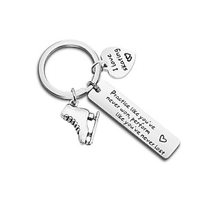 Gzrlyf Skating keychain Figure Skater Keychain Ice Skating Gifts Skate Lover Gifts Skating Coach Gifts(Skater keychain)