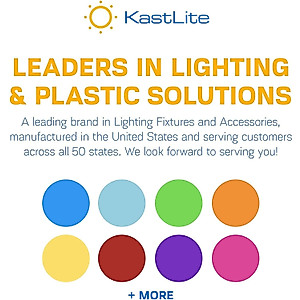 KastLite T8 Fluorescent Safety Sleeves | 46-3/8" Royal Blue Color Tube Guards with End Caps | Fits T8 Lamps Only | 1-1/4" Diameter Fluorescent Light Diffuser Covers & Lighting Accessory| 4 Pack