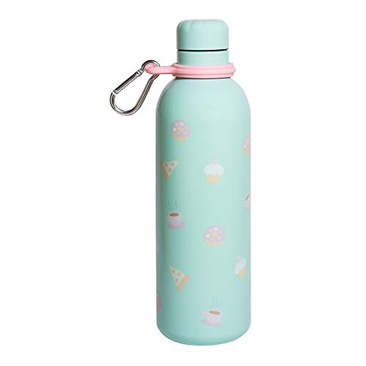 Grupo Erik Official Pusheen Water Bottle-Sports Bottle-500ml / 17OZ, Stainless Steel, Vacuum Insulated Water Bottle, Double Wall Reusable Water Bottle With Carabiner, BPA Free, Kawaii Water Bottle