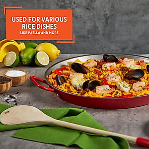 IMUSA USA , Red Paella Pan 15-Inch, 15 Inch